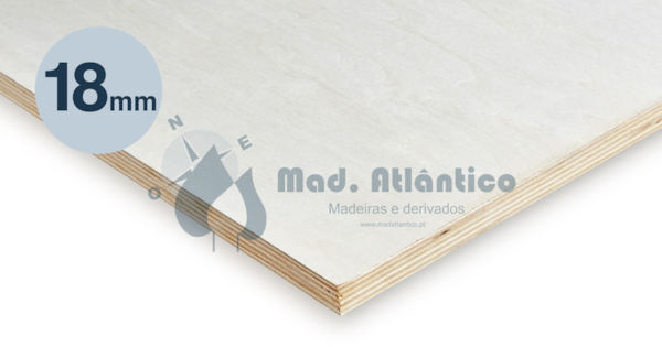 Contraplacado Choupo - Atlântico Poplar B+/B (2500 x 1250 x 18mm) | Mad ...